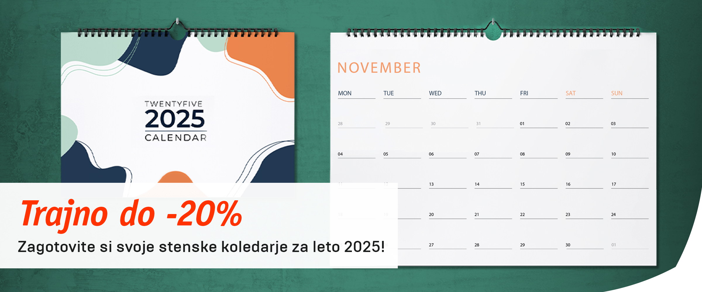 Koledarji 2025 - prihranite do 20%! - Diling